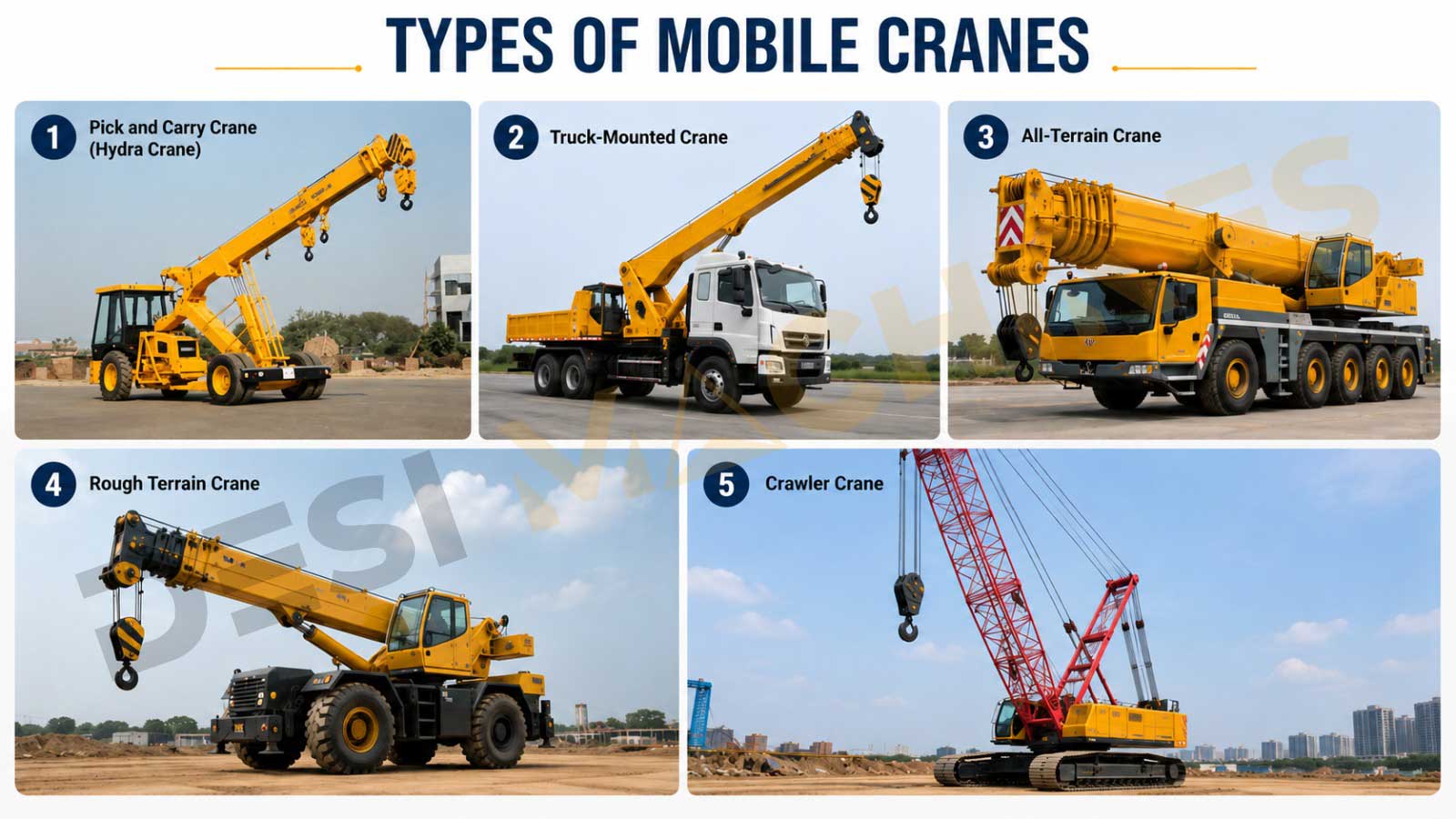 Mobile Crane: Types, Applications, and Price Guide - Desi Machines